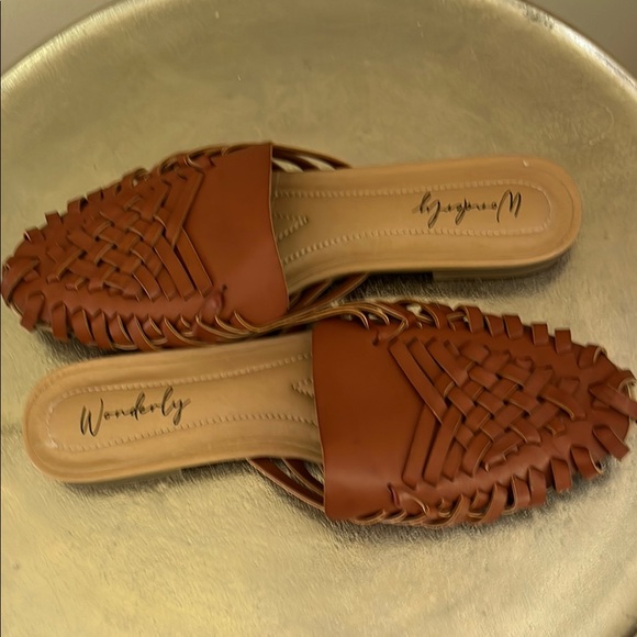 Wonderly | Shoes | Wonderly Brown Woven Leather Mules | Poshmark